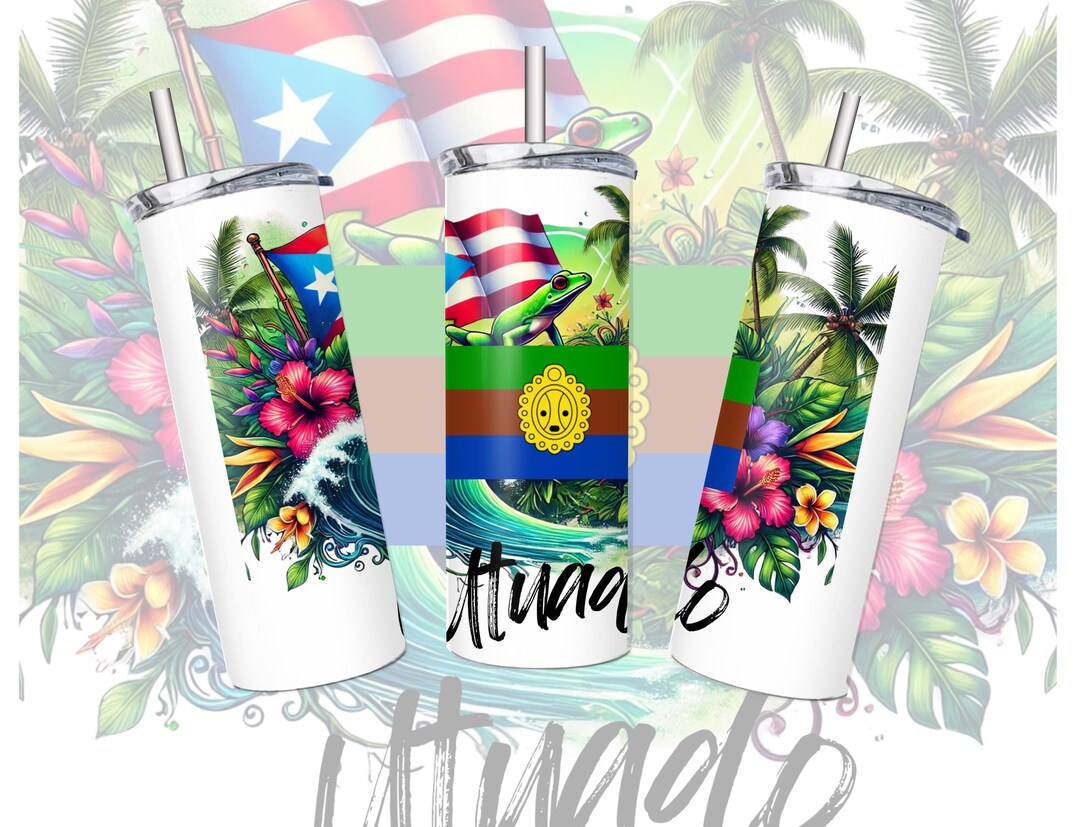City Flag of Utuado Puerto Rico Digital Download 20 Oz Skinny Tumbler ...