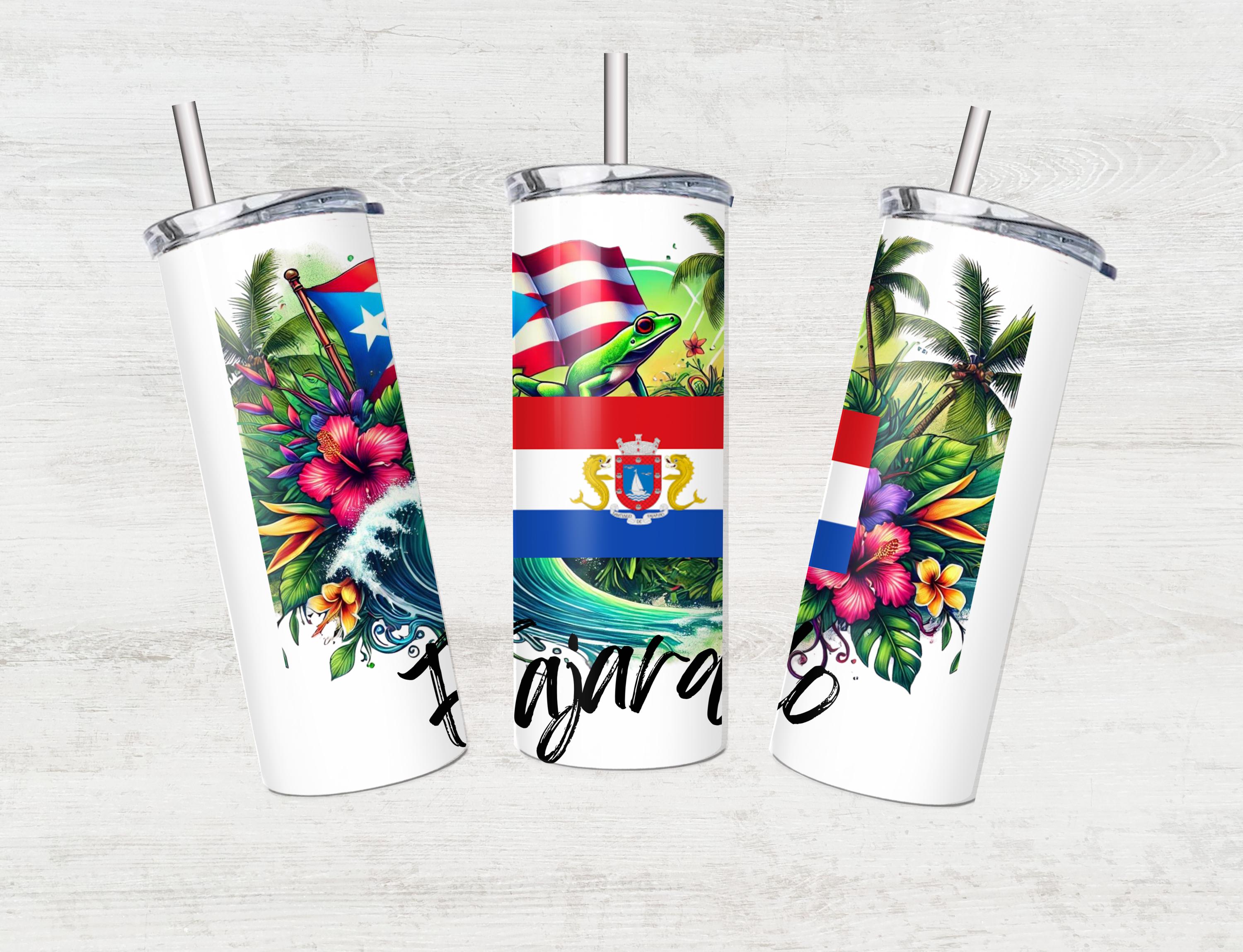 City Flag of Fajardo, Puerto Rico Digital Download 20 Oz Skinny Tumbler ...