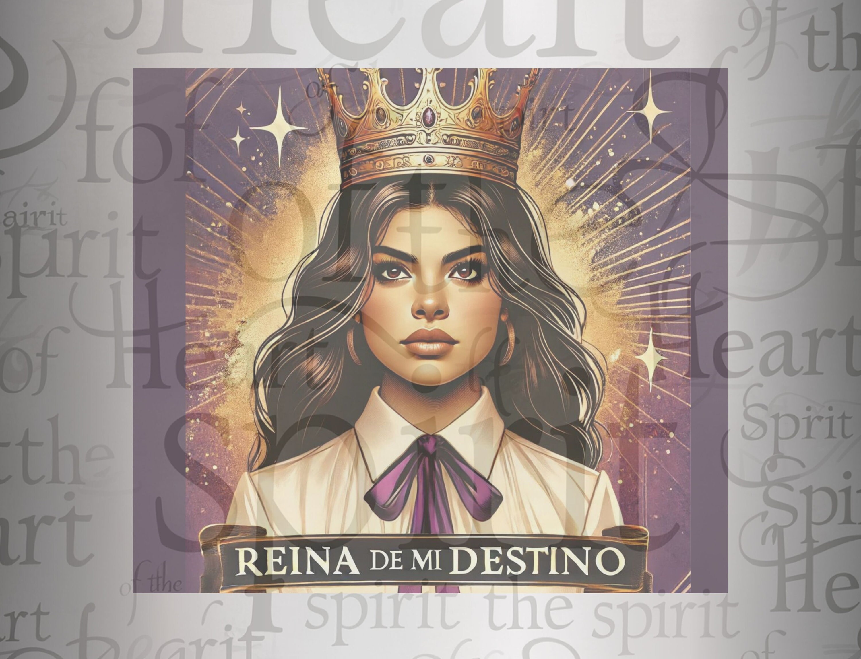 Queen of My Destiny PNG in Spanish | Inspirational Feminine Clipart ...