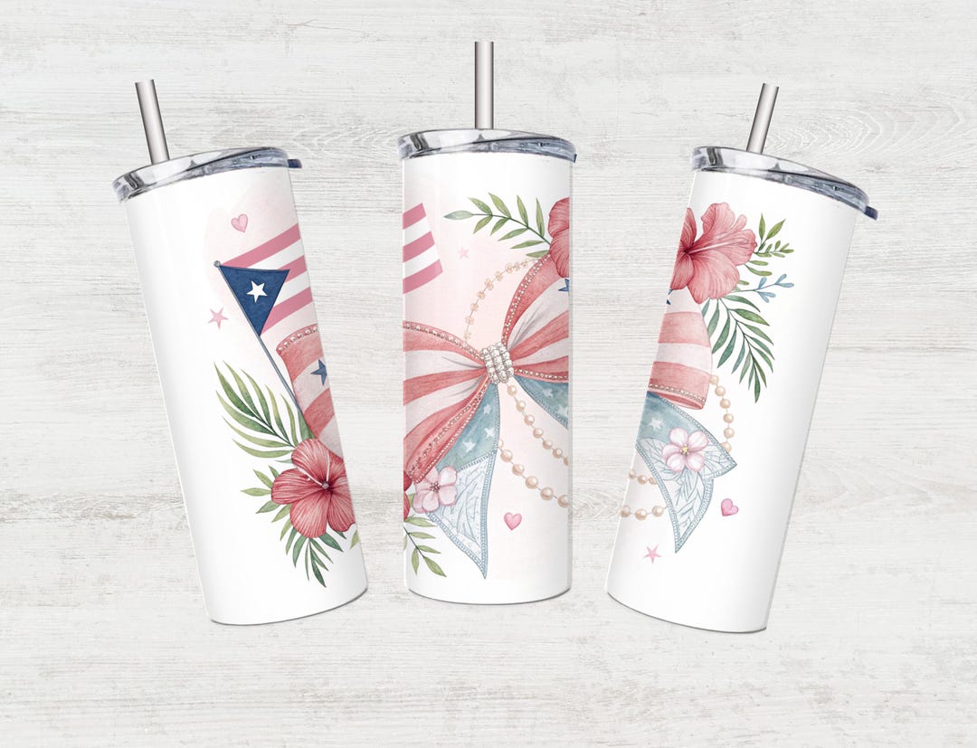 Coquette Design Puerto Rico Tropical Design PNG Digital Download 20 Oz ...
