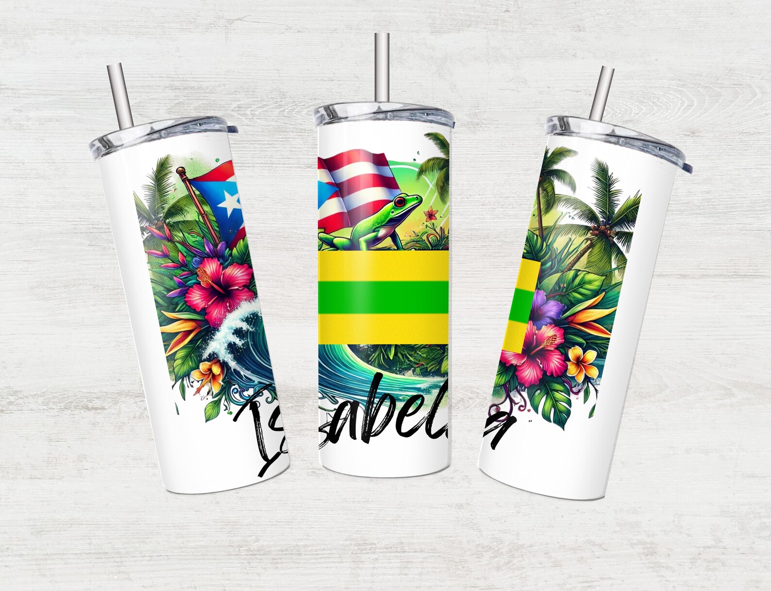 City Flag of Isabela Puerto Rico Digital Download 20 Oz Skinny Tumbler ...