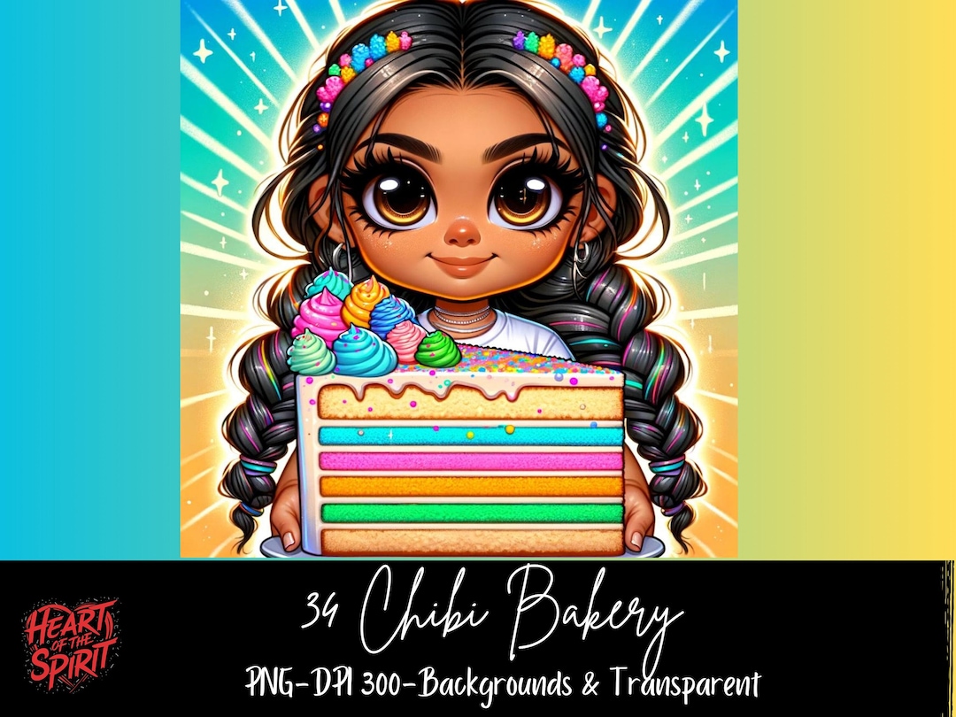 Chibi Bakery Clip Art Bundle - Adorable Digital Graphics, 300 DPI PNG ...