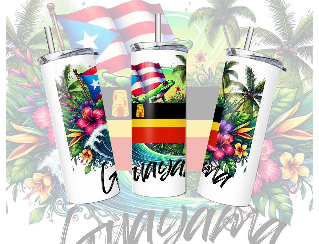 City Flag of Guayama, Puerto Rico Digital Download 20 Oz Skinny Tumbler ...