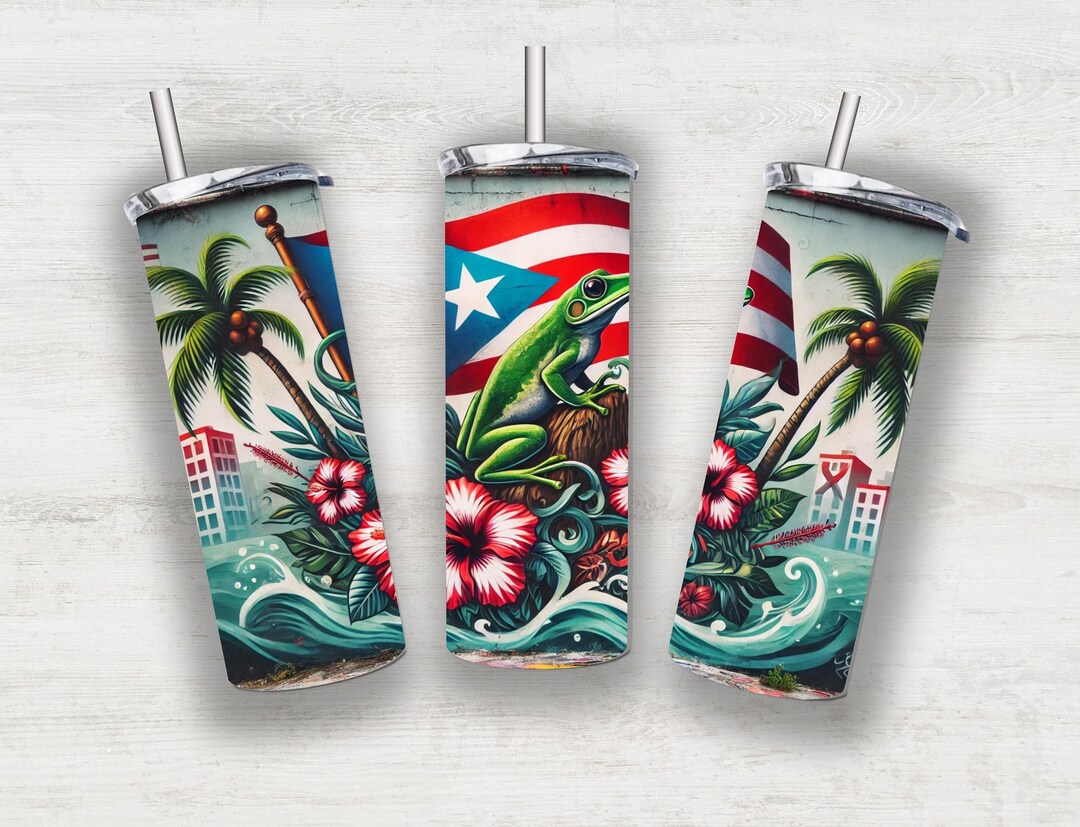 Puerto Rico Flag and Coqui Clipart | Boricua Designs | Digital Download ...