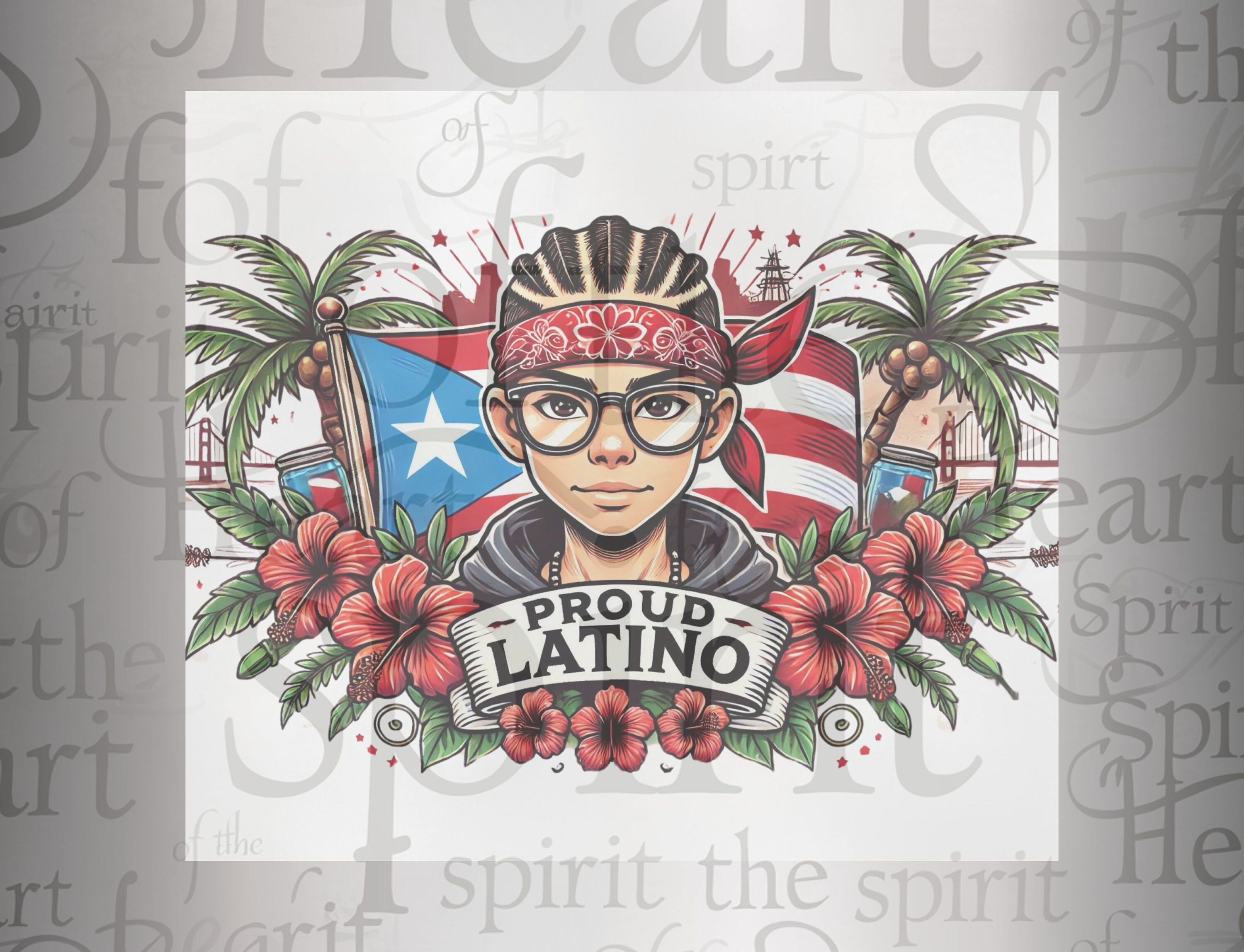 Puerto Rico Proud Latino Clipart | Boricua Designs | Digital Download ...