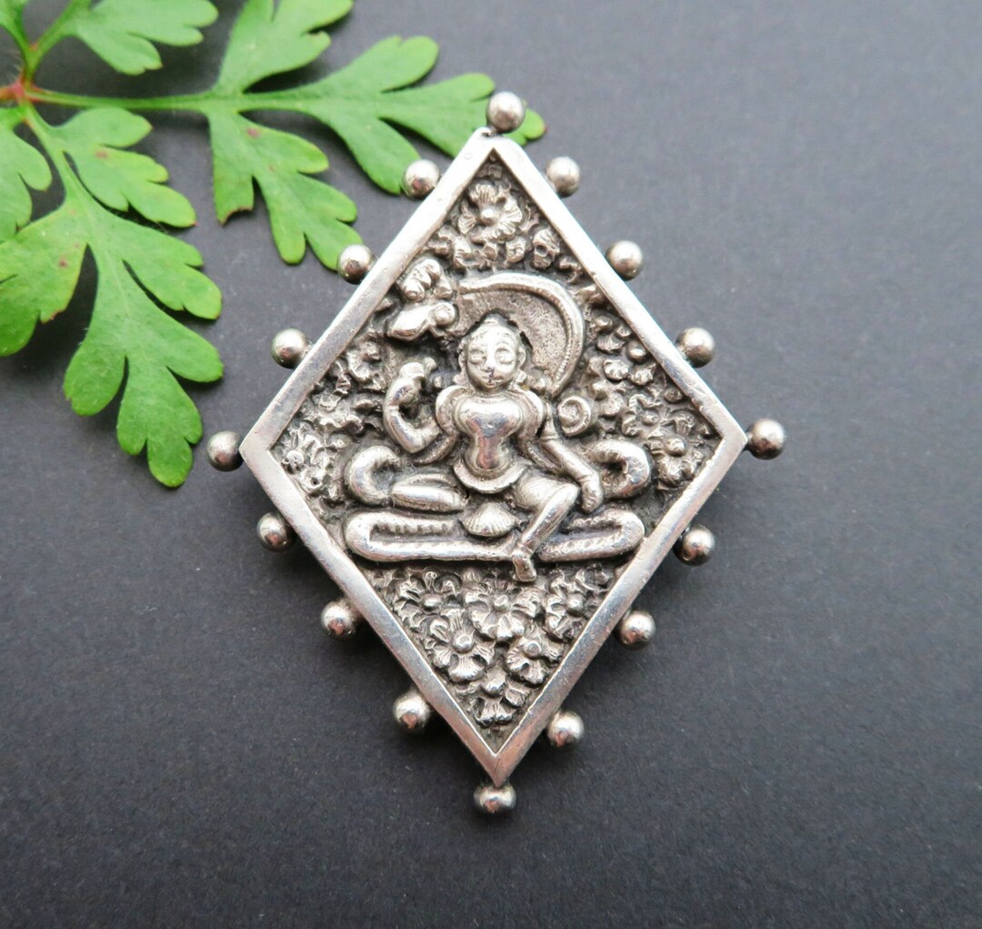 Antique Anglo-indian Silver Brooch, Hindu God, Victorian Era - Etsy