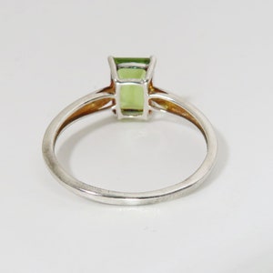 Pretty Silver Ring, Green Glass Costume Ring, Size P.5 - Etsy