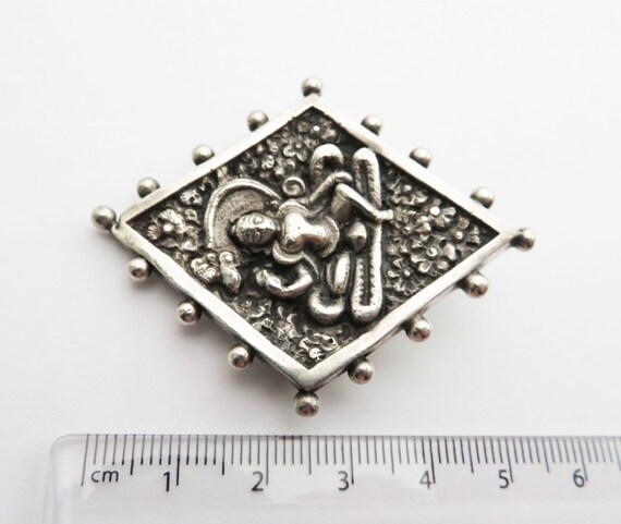 Antique Anglo-Indian Silver Brooch, Hindu God, Victor… - Gem