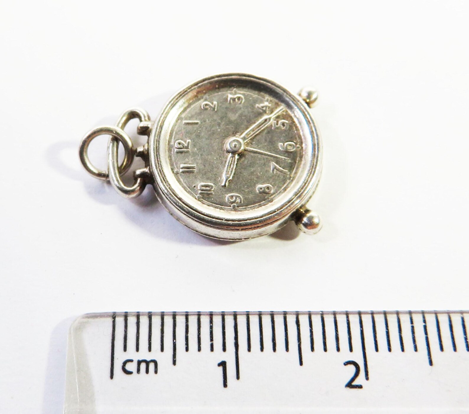 Sterling Silver Alarm Clock Bracelet Charm, Small Pendant - Etsy