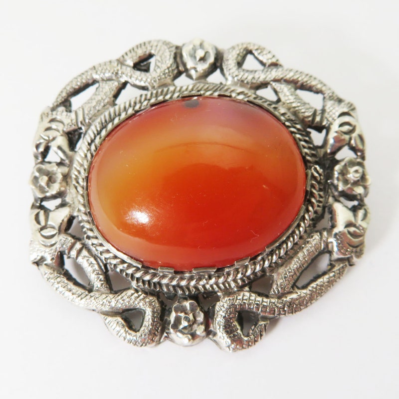 Orange Brooch - Etsy