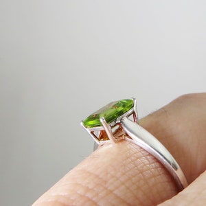 Pretty Silver Ring, Green Glass Costume Ring, Size P.5 - Etsy