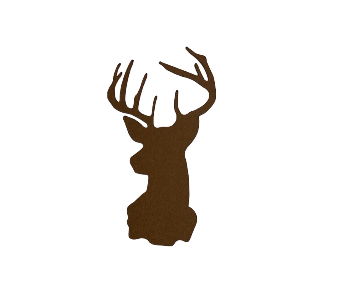 25 Pack – Paper Deer Head Shapes, Deer Die Cuts, Woodland Animal Paper ...