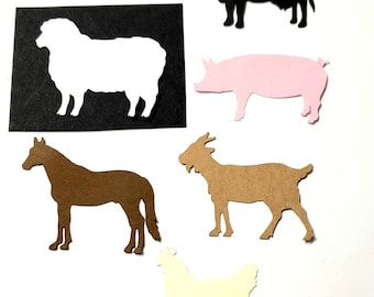 Farm Animal Cutouts - Etsy