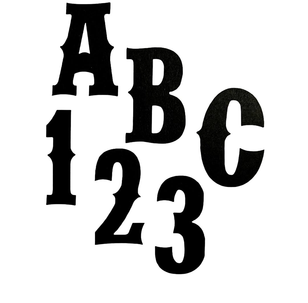 Western Style Alphabet Paper Die Cut Letters - Craft Shapes ...