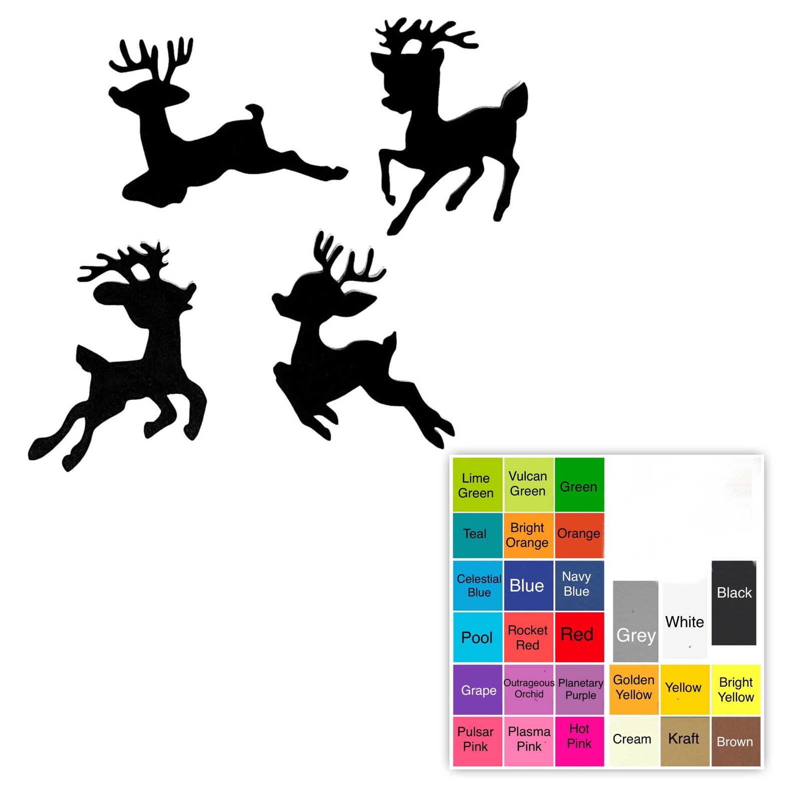 Reindeer Die Cut Set | Christmas Reindeer Cut Outs | Paper Reindeer ...