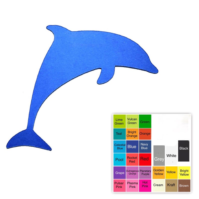 25 Pack – Paper Dolphin Shapes, Dolphin Die Cuts, Ocean Animal Paper ...