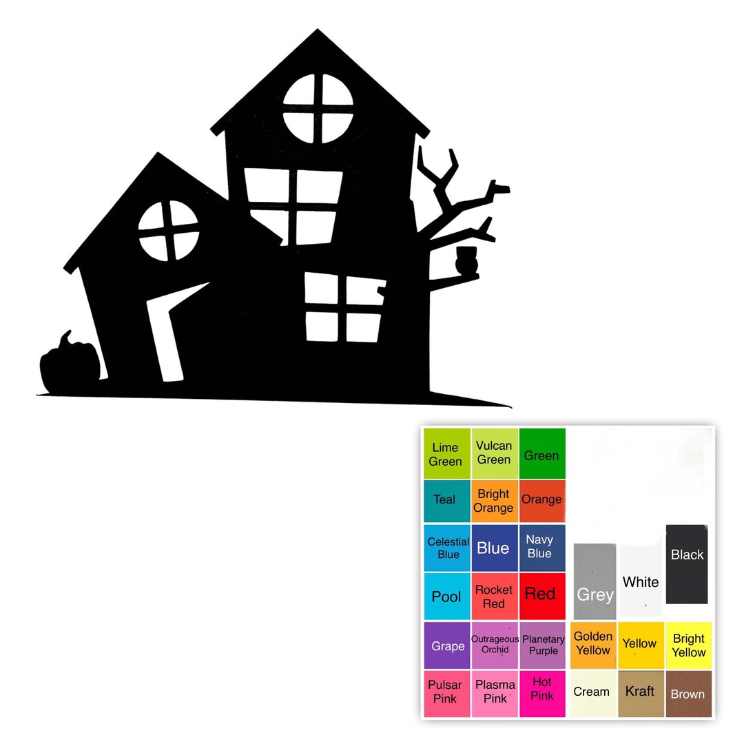 25 Pack – Paper Haunted House Shape, Halloween Die Cuts, Spooky Paper ...