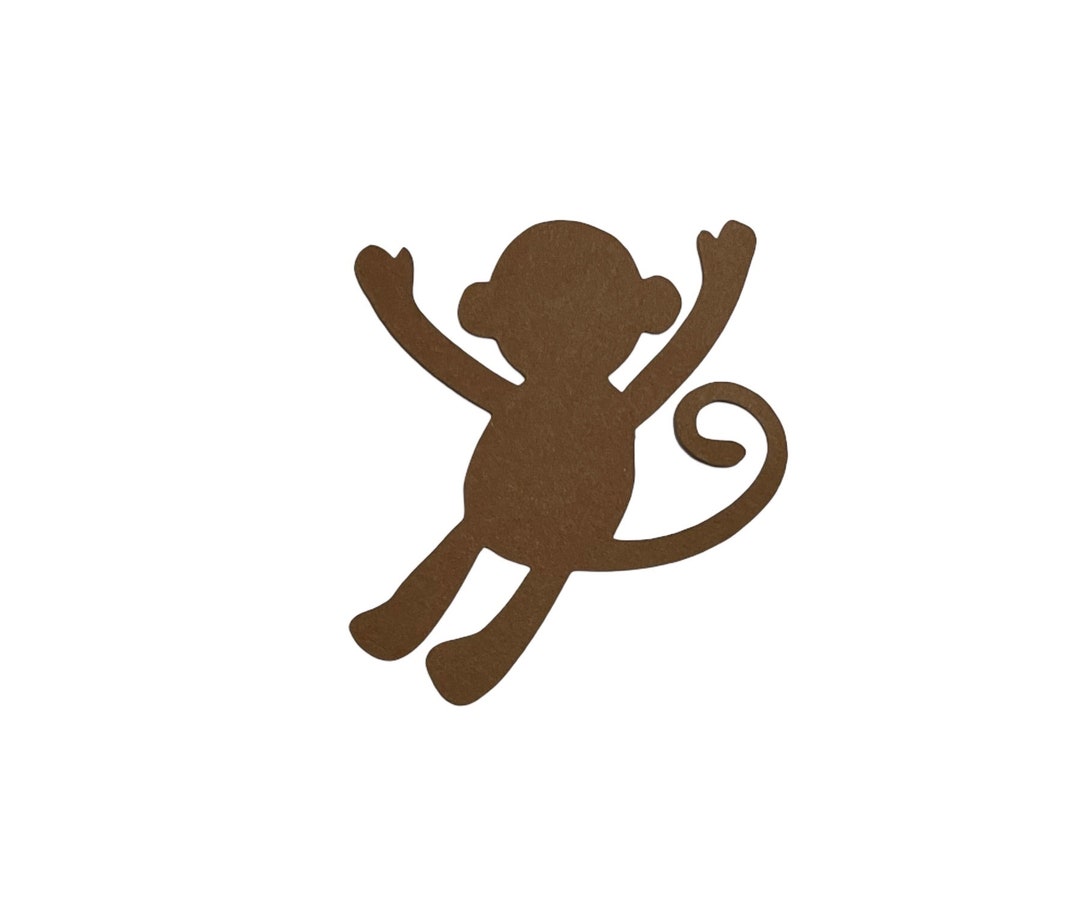 25 Pcs Monkey Die Cuts, Monkey Paper Shapes, Safari Theme Paper Cut ...