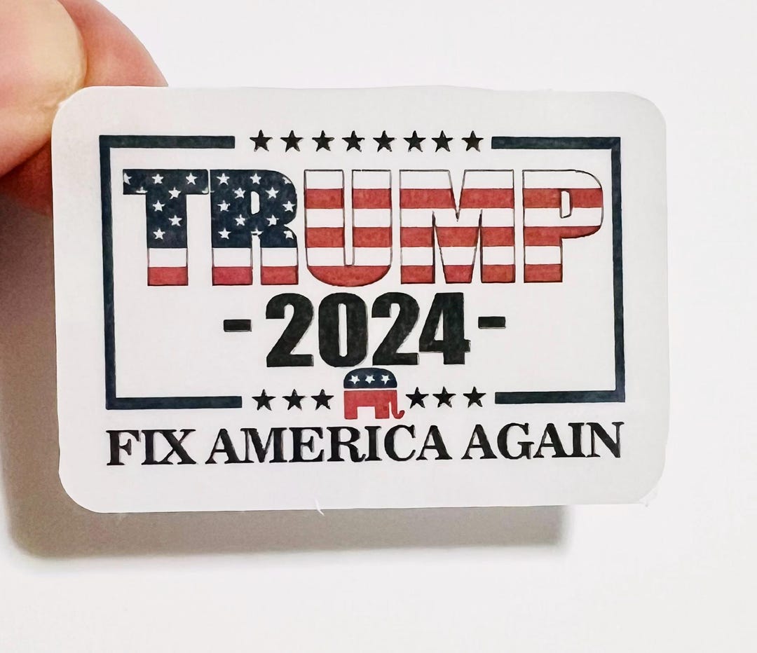 2024 Save America Trump Sticker Holographic Trump Design for Patriotic ...