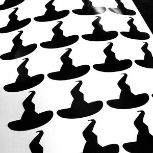 24 Pack Witch Hat Vinyl Sticker, Witches Hat Vinyl Decal, Witch Hat ...