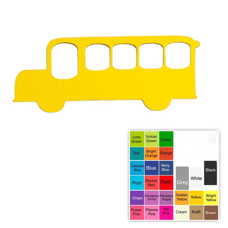 Bus Shape Cutouts - Etsy