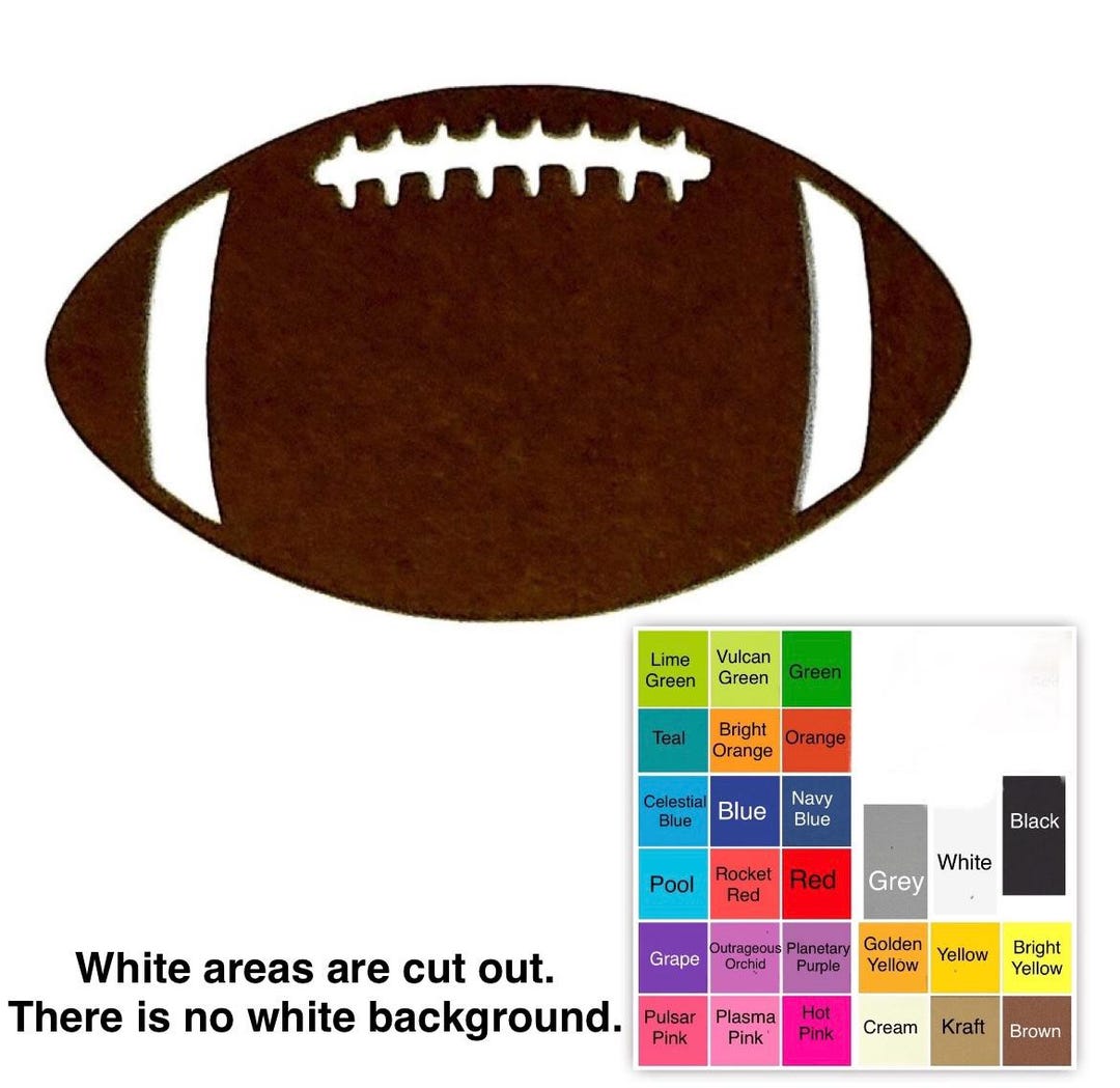 25 Pack - Paper Football Shapes, Football Die Cuts, Football Cut Outs ...