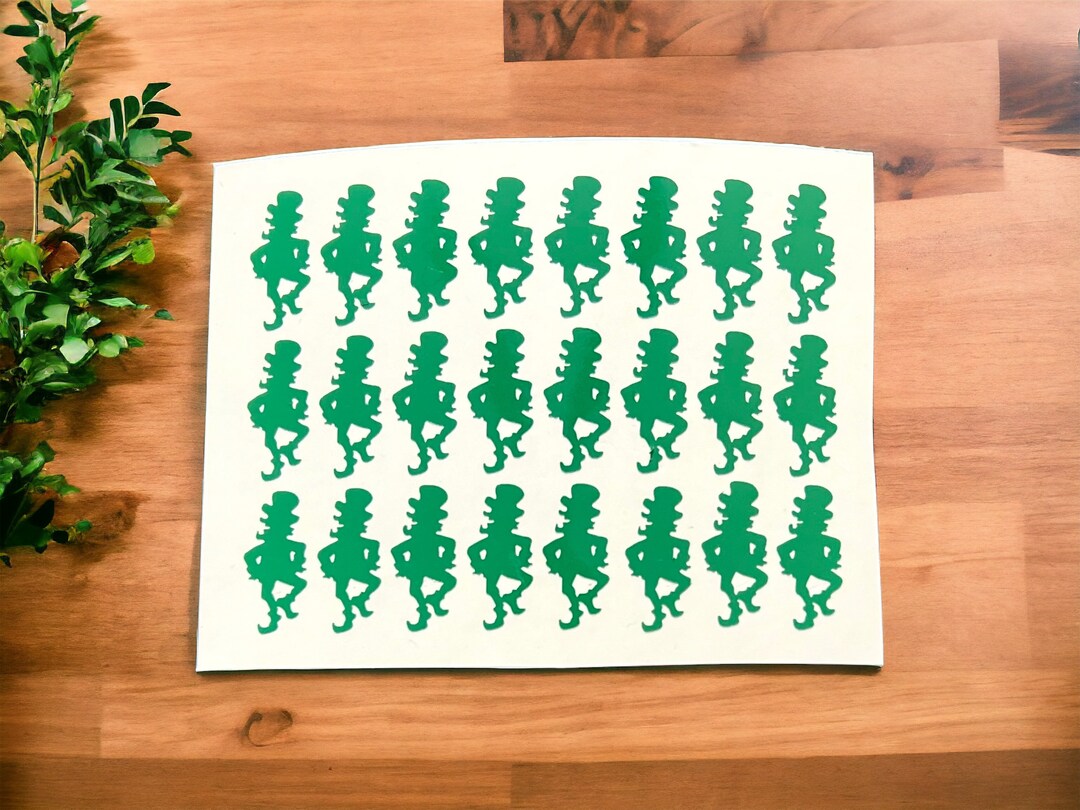 Lucky Leprechaun Stickers 24 Pack Vinyl Decals for St. Patrick's Day ...