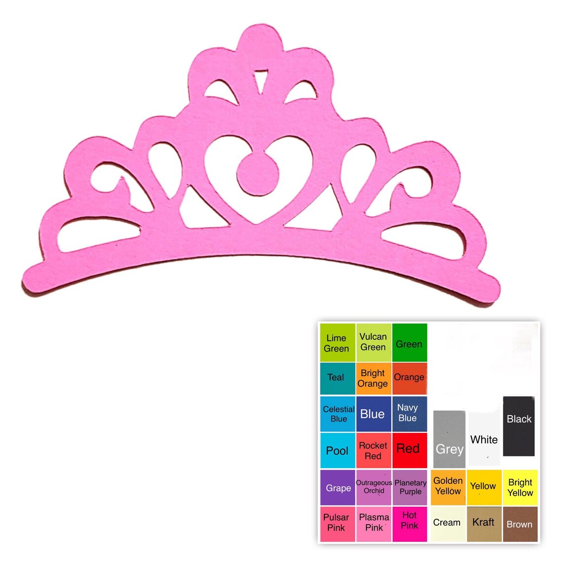 25 Pack – Paper Tiara Shapes, Tiara Shape, Tiara Paper Cut Out, Paper ...