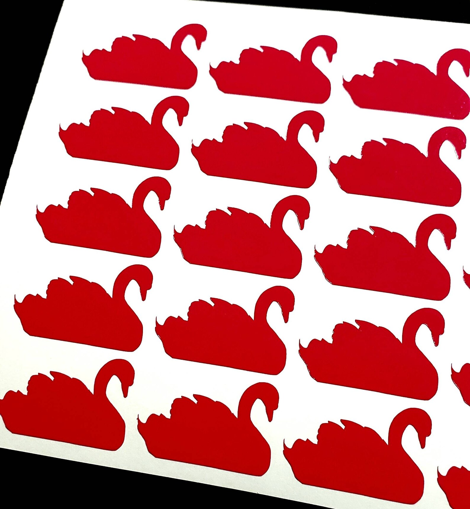 24 Swan Vinyl Stickers Swan Vinyl Decals Swan Stickers Swan | Etsy