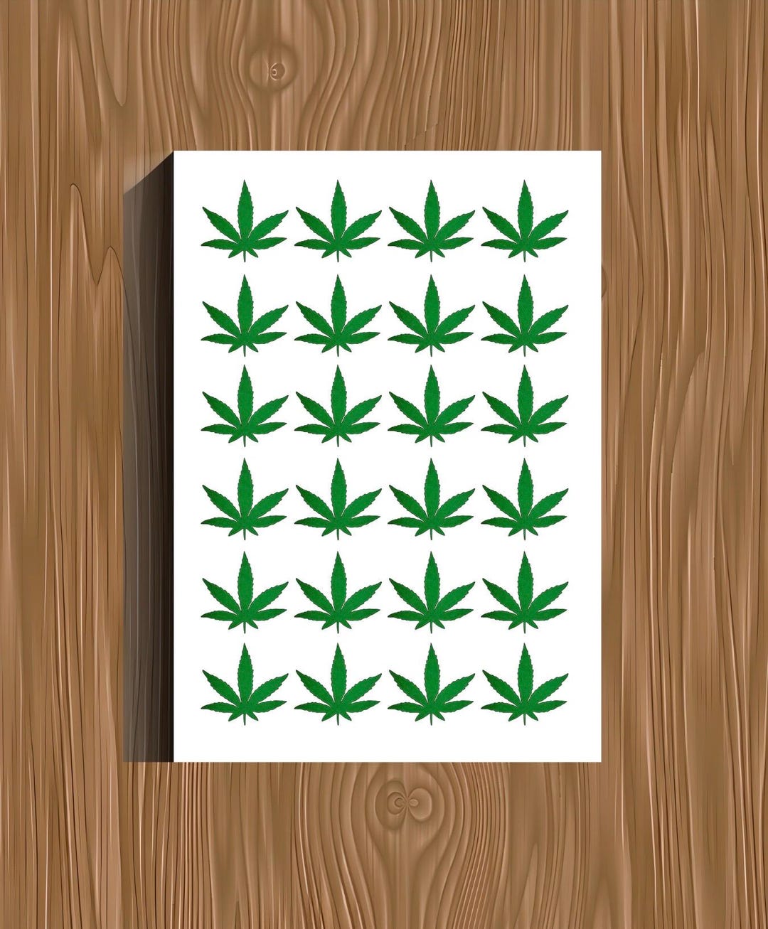 Vinyl Decal Sheet of 24 Marijuana Leaf Vinyl Decals | Cannabis Leaf ...