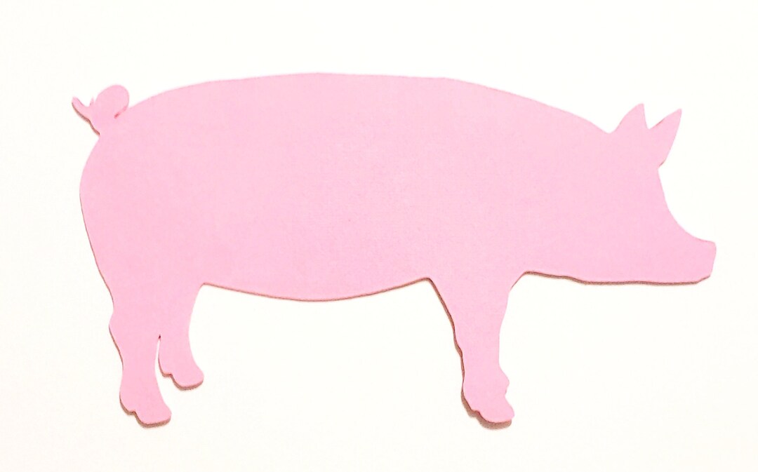 Set of 25 Paper Die Cut Pig Shapes for Scrapbooking, Card Making, DIY ...