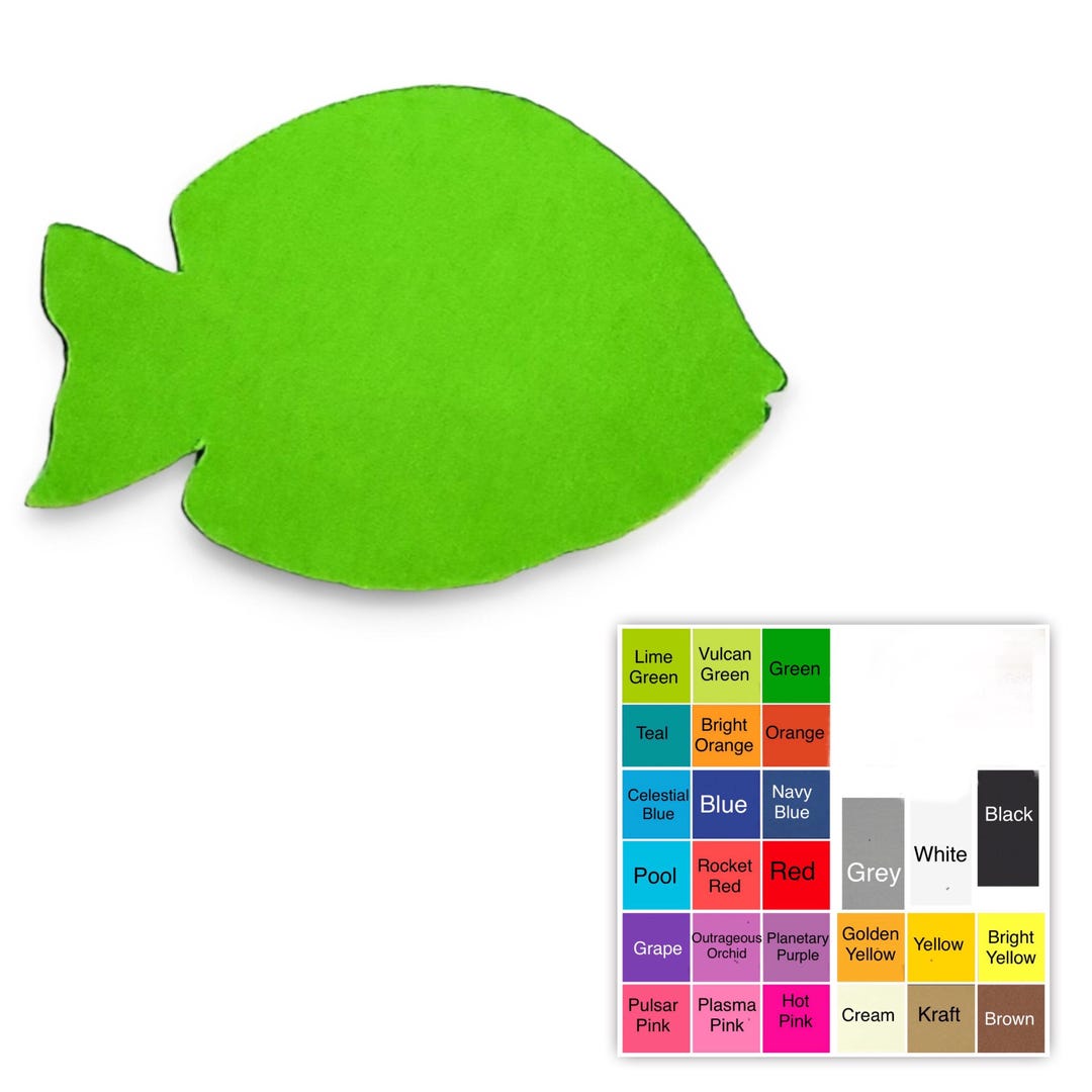 25 Pack – Paper Fish Shapes, Fish Die Cuts, Ocean Animal Paper Cutouts ...