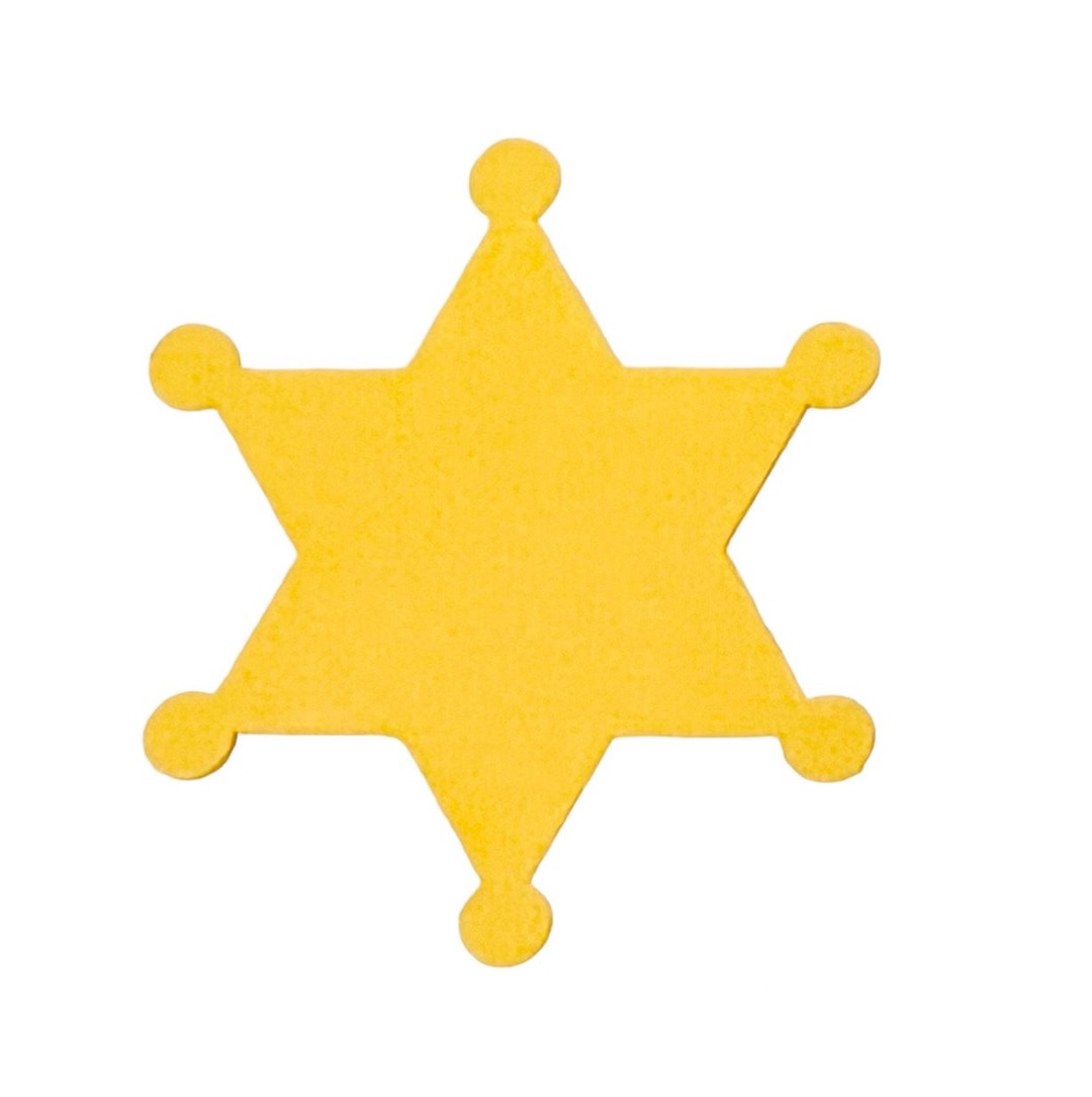 25 Pcs Sheriff Badge Die Cuts, Sheriff Badge Shape Cut Outs, Paper ...