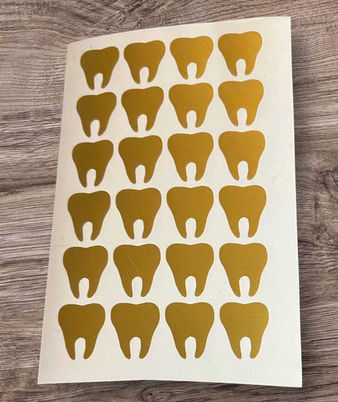 Set of 24 Vinyl Tooth Decal Stickers for Laptops, Water Bottles ...