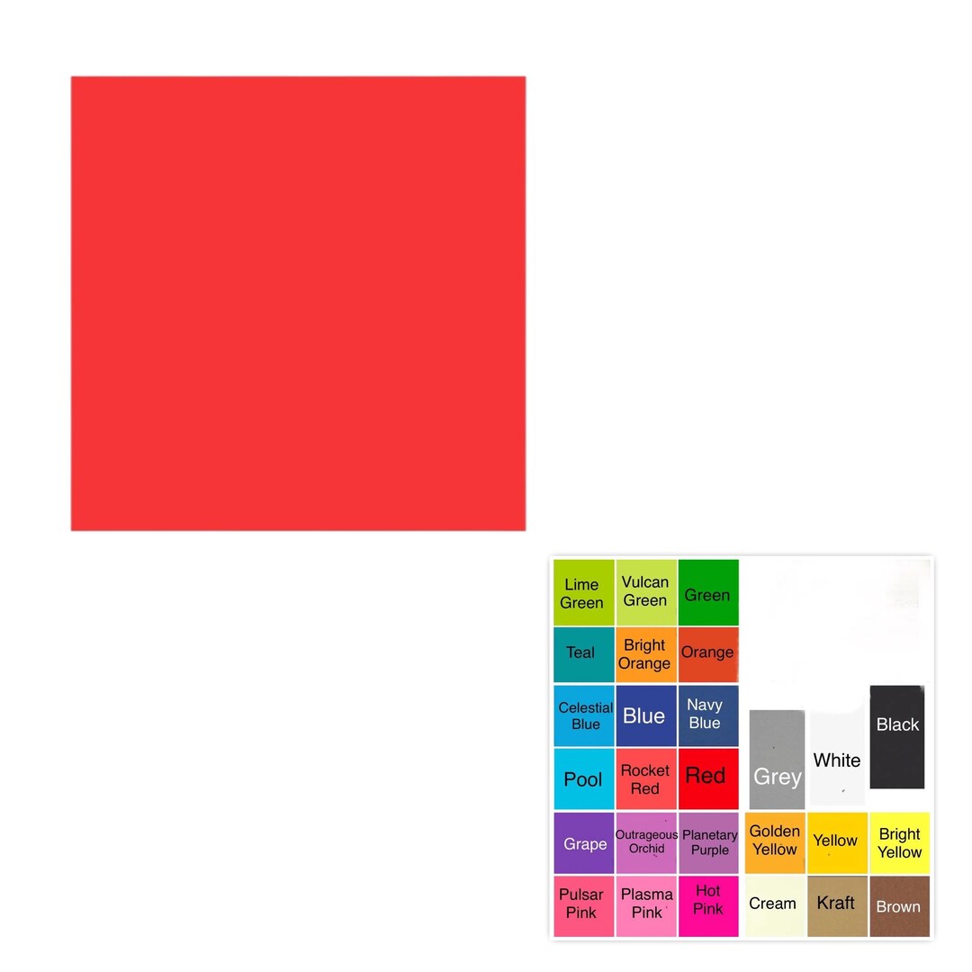 25 Square Paper Die Cuts | Solid Color Square Cutouts | Scrapbooking ...