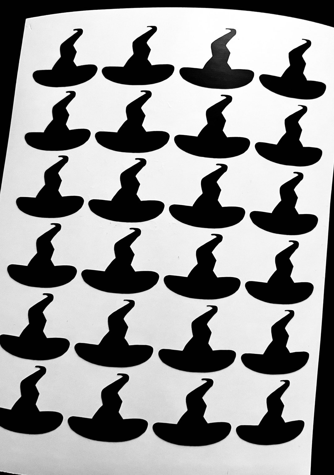 24 Pack Witch Hat Vinyl Sticker, Witches Hat Vinyl Decal, Witch Hat ...