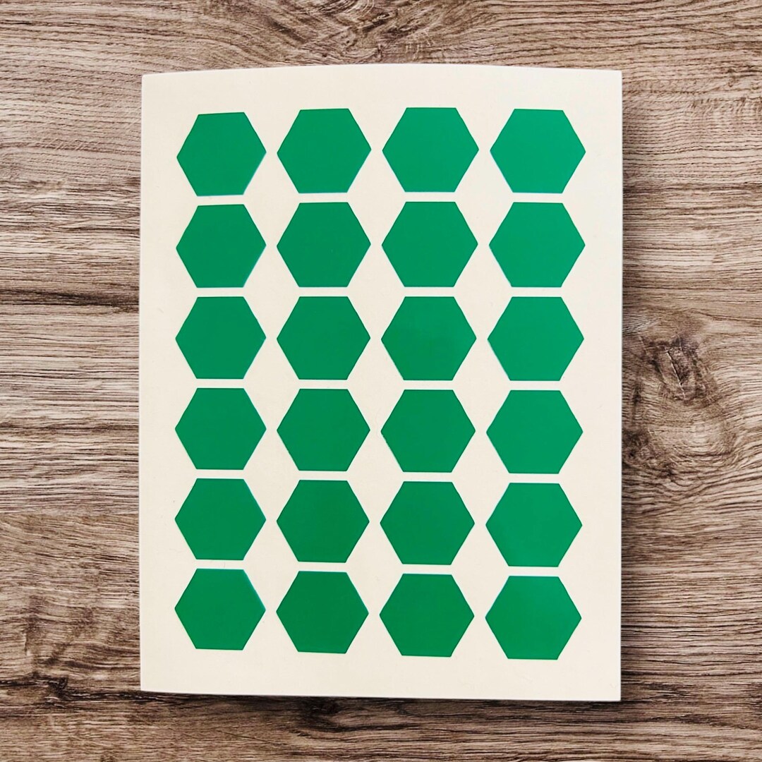 24 Octagon Shape Vinyl Stickers - Waterproof Geometric Decals for ...