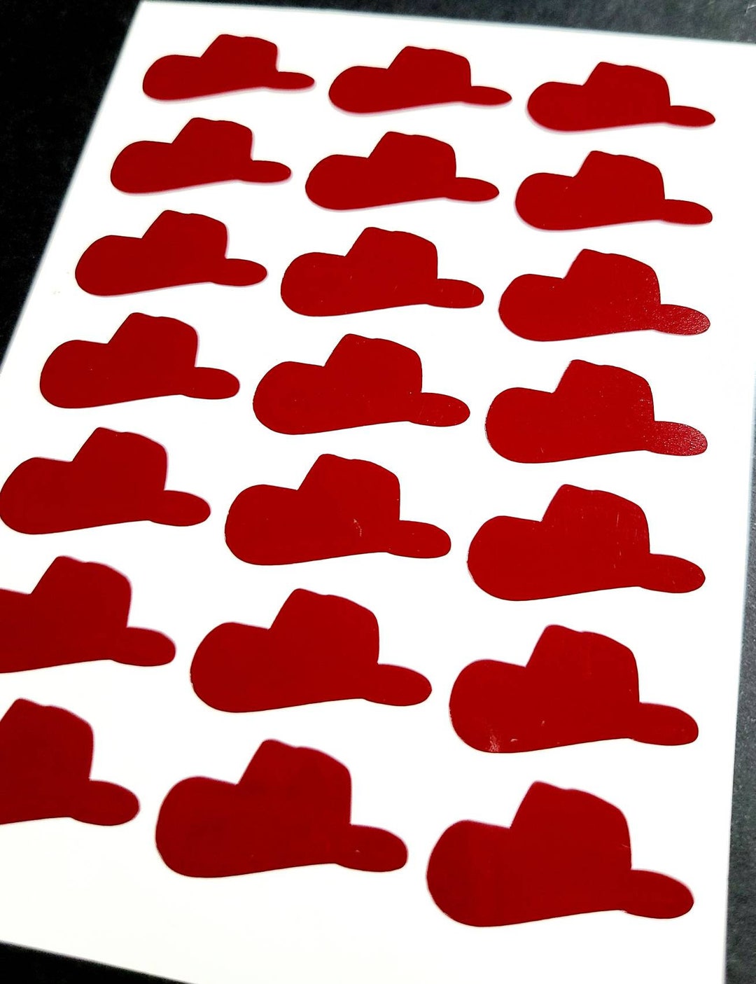 Cowboy Hat Vinyl Sticker Sheet - Laptop, Water Bottle, Notebook Decals ...