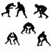 25 Pack – Paper Wrestler Shapes, 5 Different Poses, Wrestling Die Cuts ...