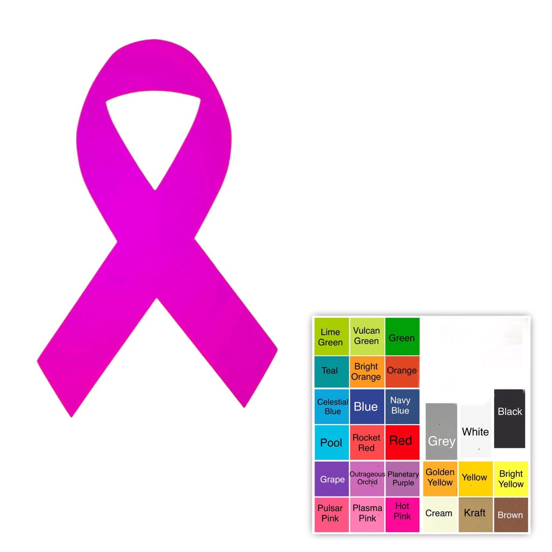 25 Pack – Paper Ribbon Shapes, Awareness Ribbon Die Cuts, Support Paper ...