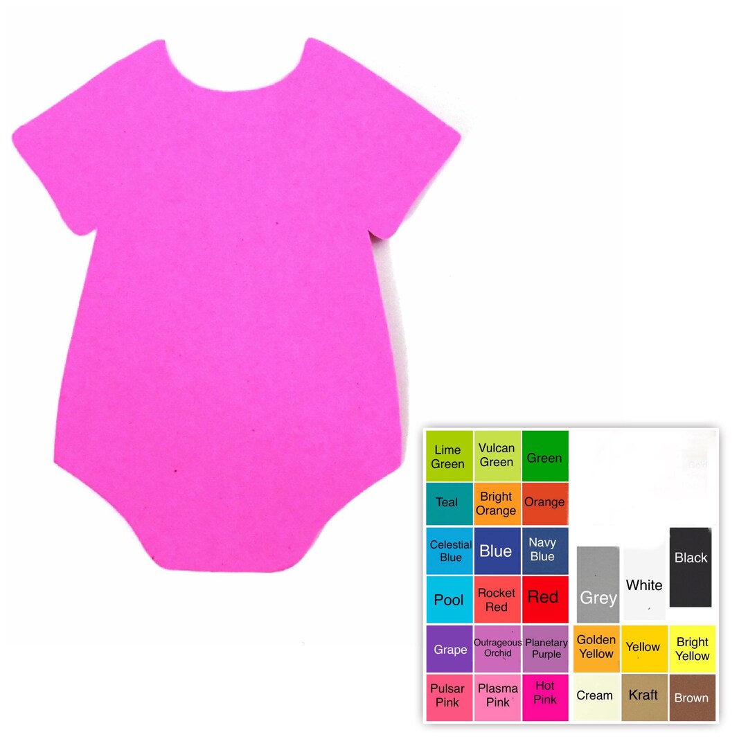 25 Pack – Paper Baby Outfit Shapes, Infant Clothing Die Cuts, Baby ...