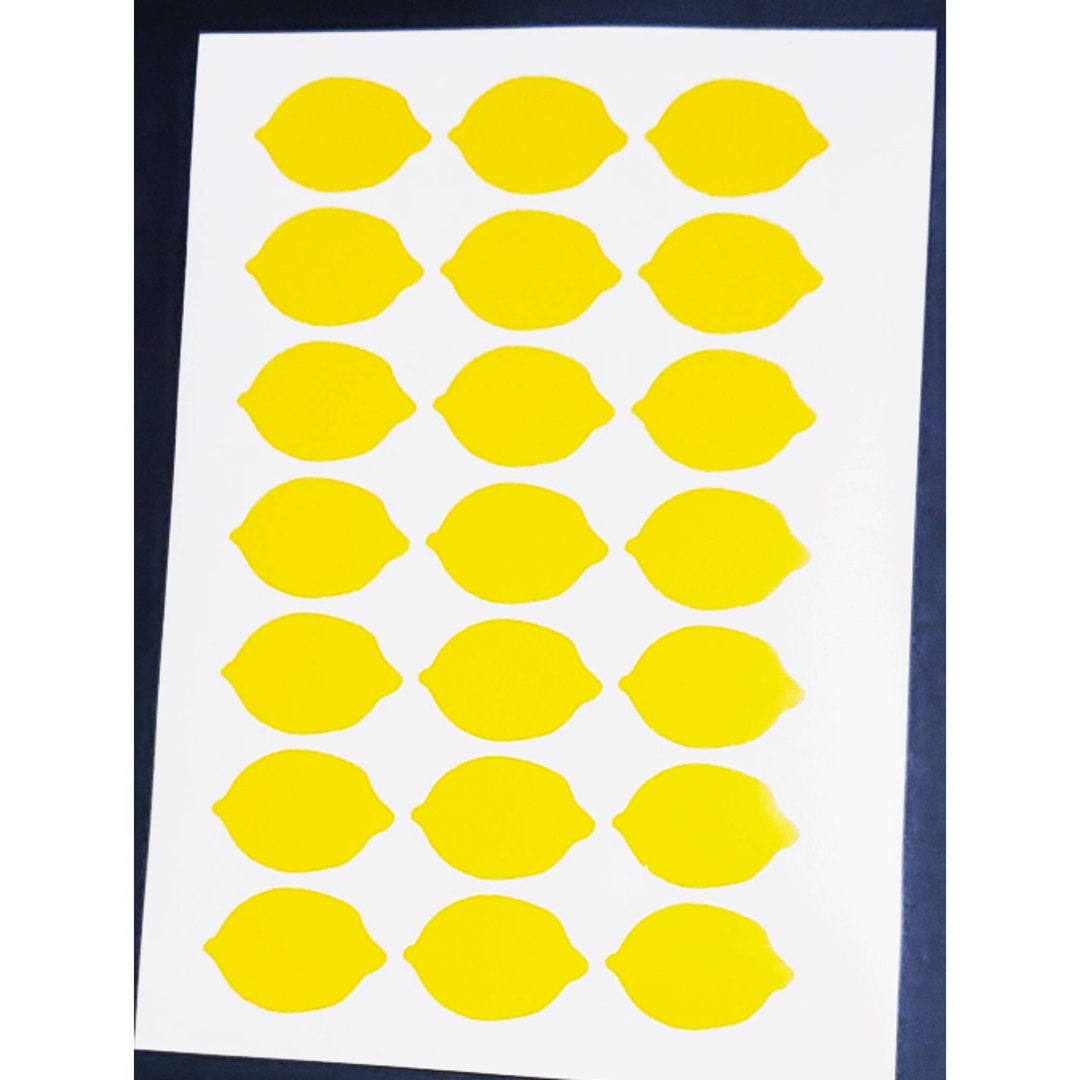 24 Lemon Waterproof Vinyl Stickers for Water Bottle, Laptop Stickers ...