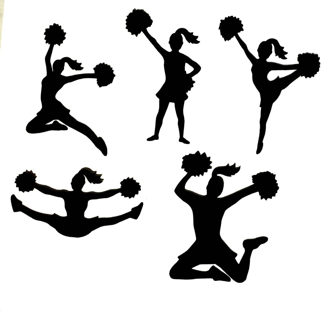 25 Cheerleader Paper Die Cuts Set - Sports Themed DIY Decorations ...