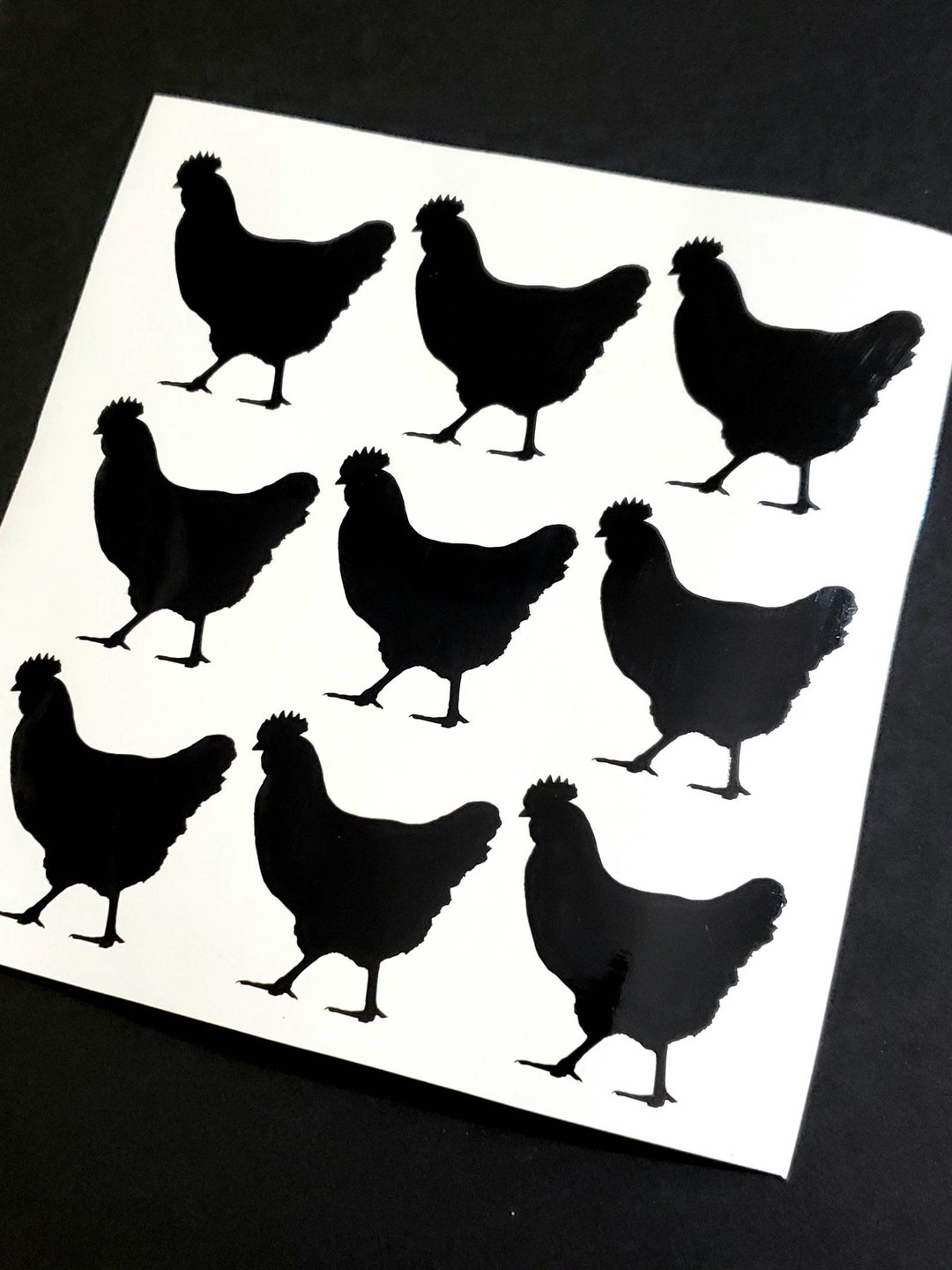 24 Vinyl Chicken Stickers | Farm Animal Decals for Laptop, Water Bottle ...