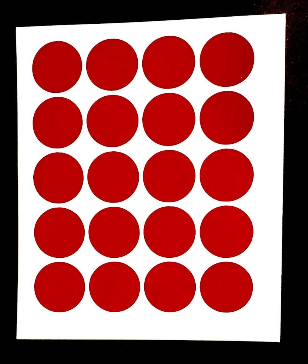 Vinyl Decal Sheet of 24 Circle Vinyl Decals | Round Shape Stickers ...
