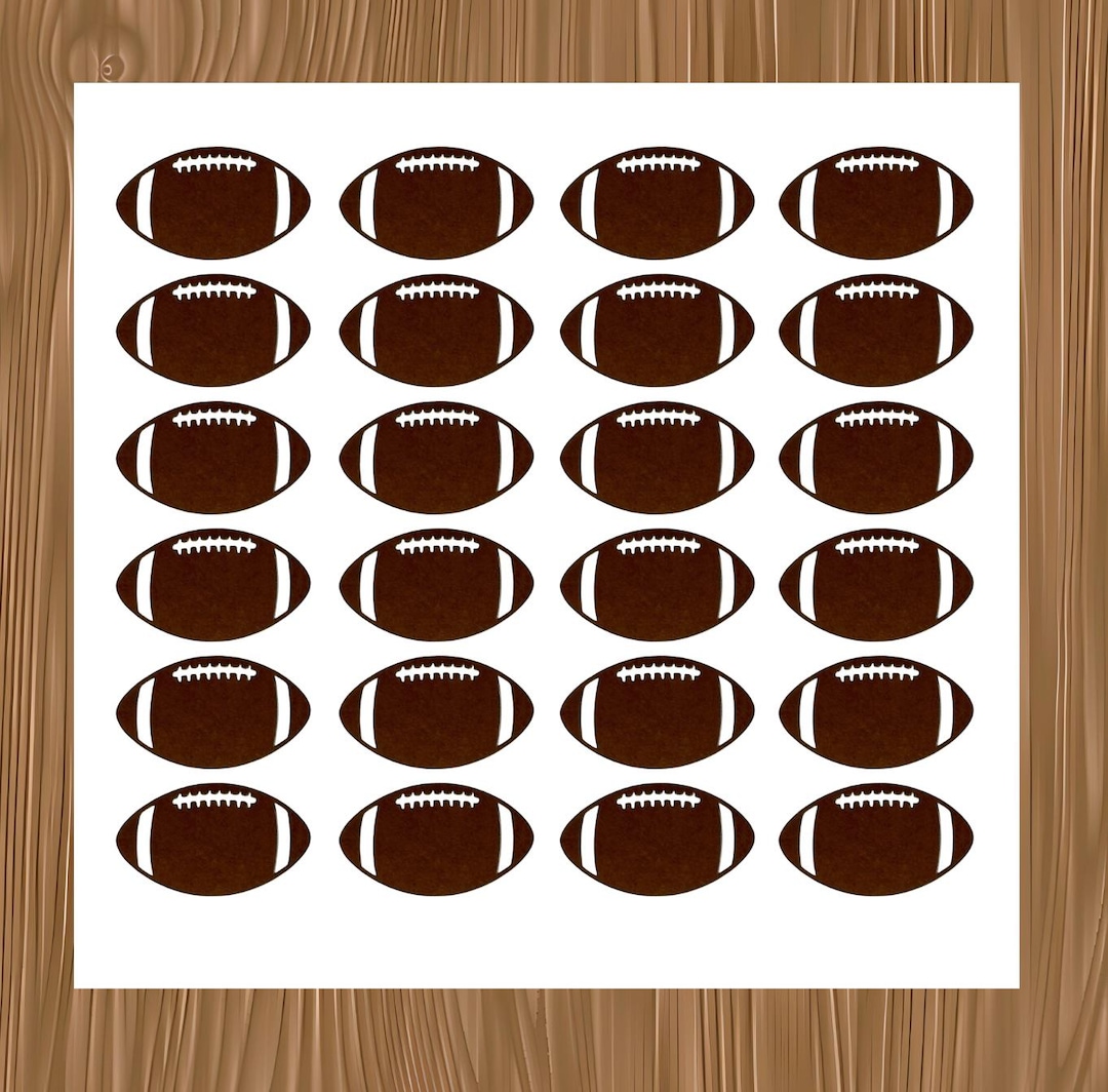 Vinyl Decal Sheet of 24 Football Vinyl Decals | Sports Ball Stickers ...