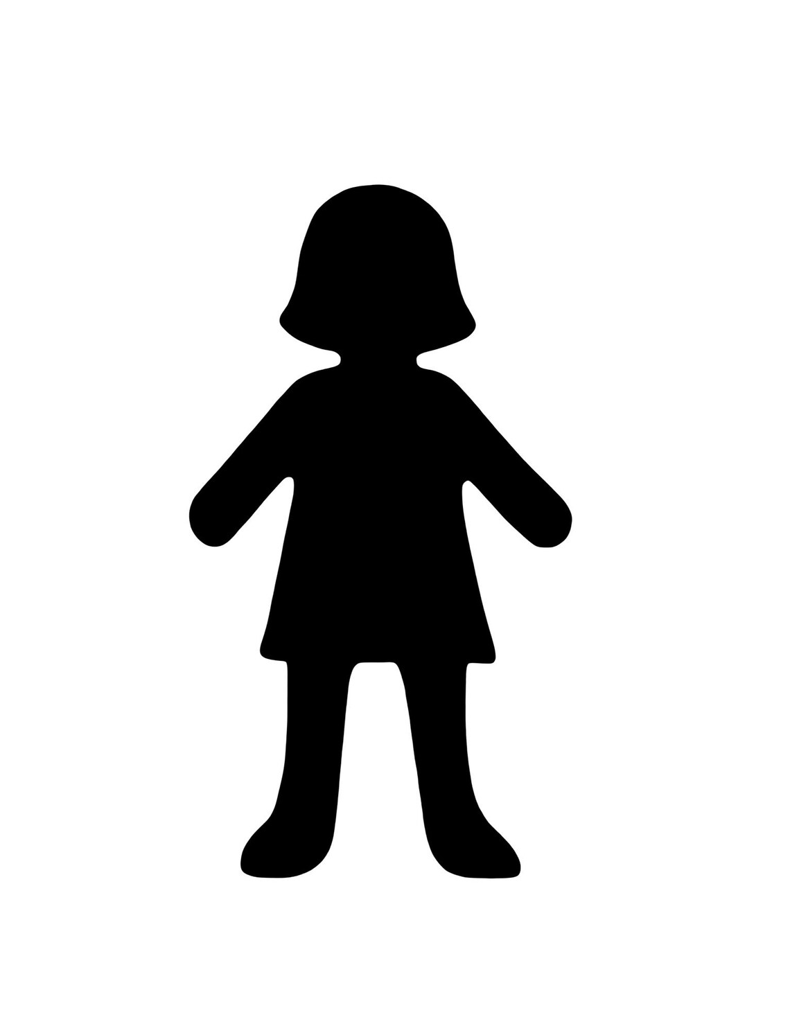25 Pack – Paper Girl Woman Shapes, Female Figure Die Cuts, Person Paper ...