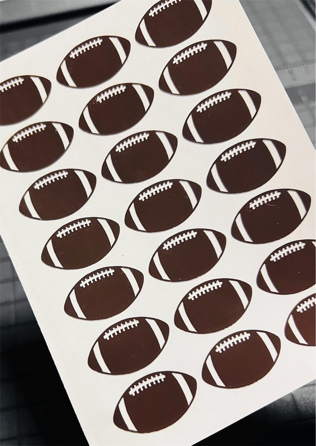 Vinyl Decal Sheet of 24 Football Vinyl Decals | Sports Ball Stickers ...