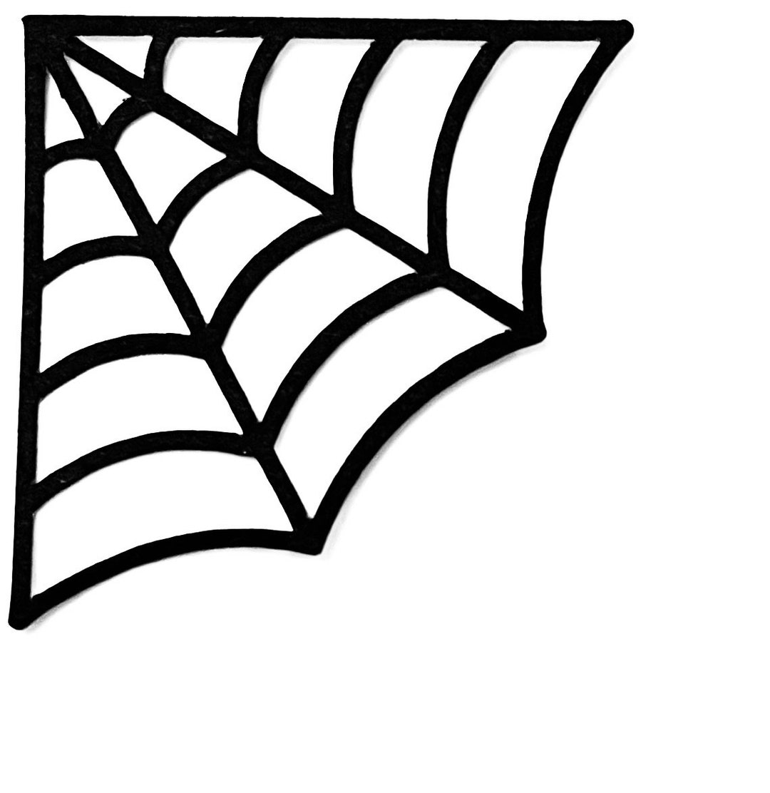 25 Pack – Paper Corner Spider Web Shapes, Halloween Web Die Cuts ...