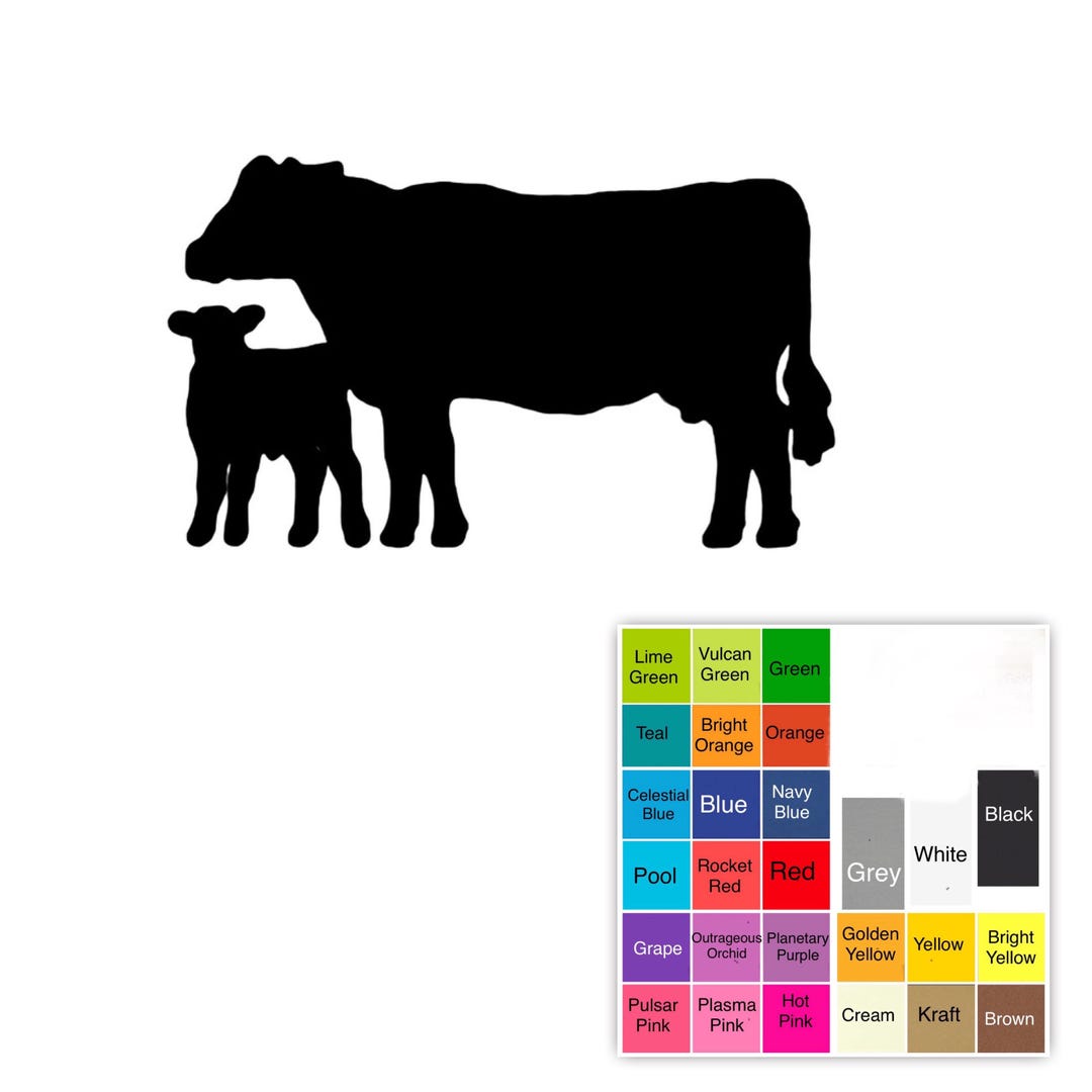 25 Pack – Paper Cow and Calf Shapes, Cow Die Cuts, Farm Animal Paper ...